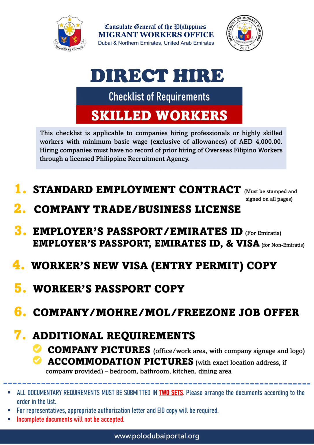 DIRECT HIRE INFORMATION – Migrant Workers Office – Dubai and Northern ...