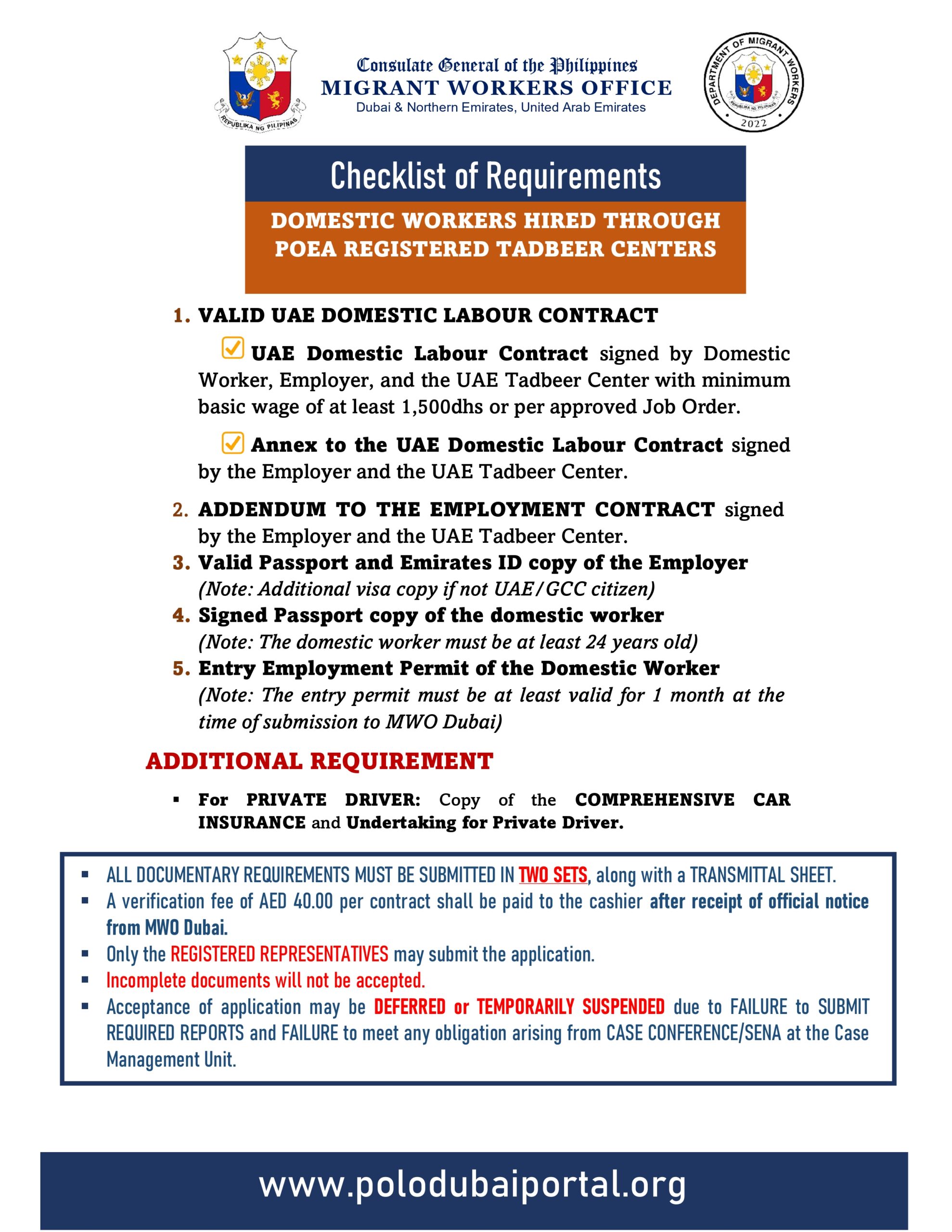 HIRING THROUGH TADBEER – Migrant Workers Office Dubai and Northern Emirates