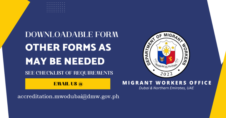 DOWNLOADABLE FORMS – Migrant Workers Office – Dubai and Northern Emirates